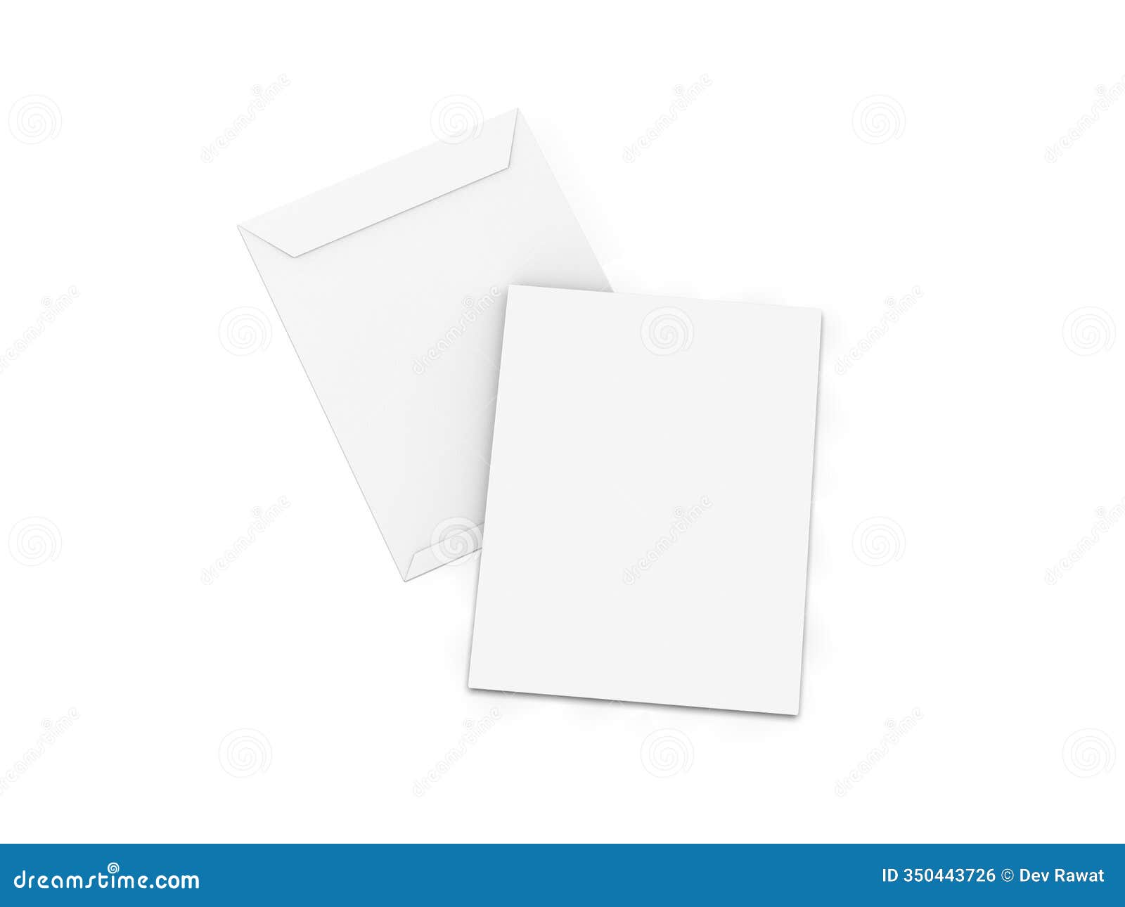 9x12 Envelope Mockup Template On Isolated White Background. Stock Photo ...