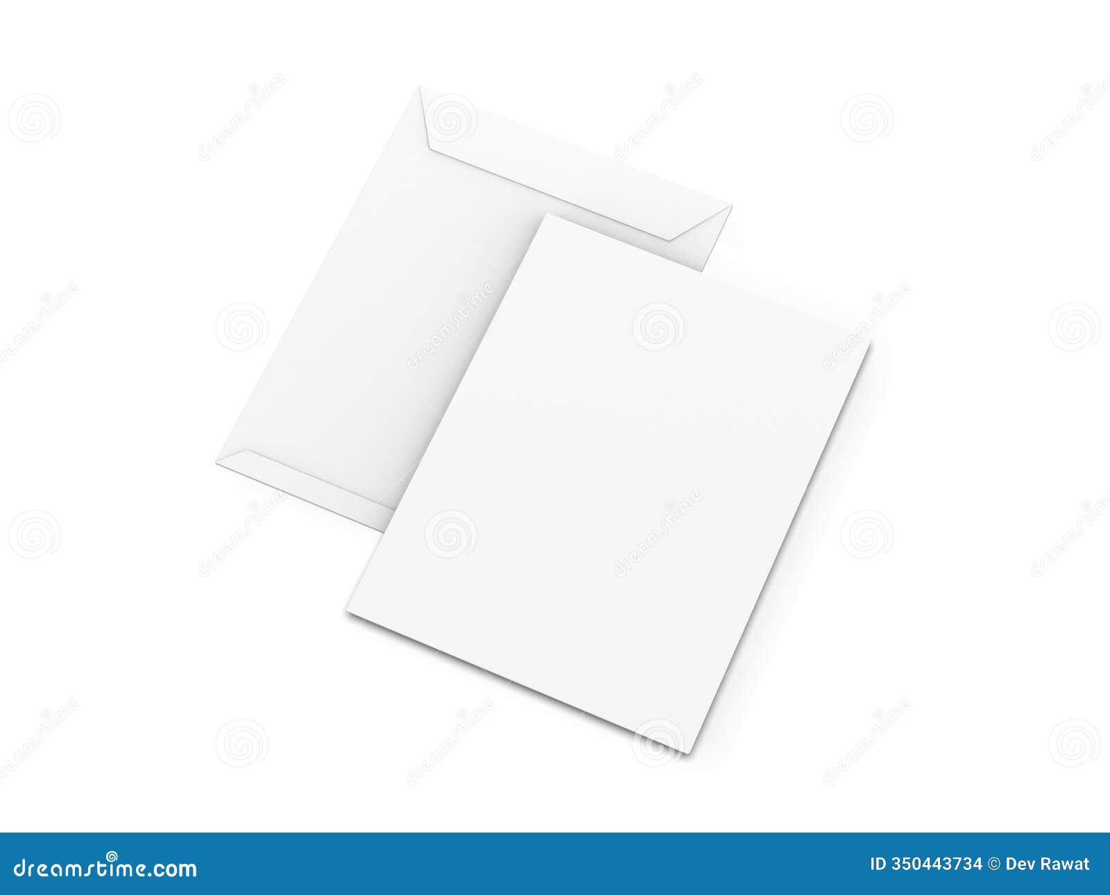 9x12 Envelope Mockup Template On Isolated White Background. Stock Photo ...