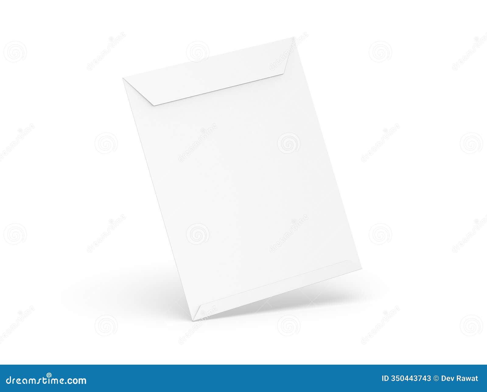 9x12 Envelope Mockup Template On Isolated White Background. Stock Photo ...