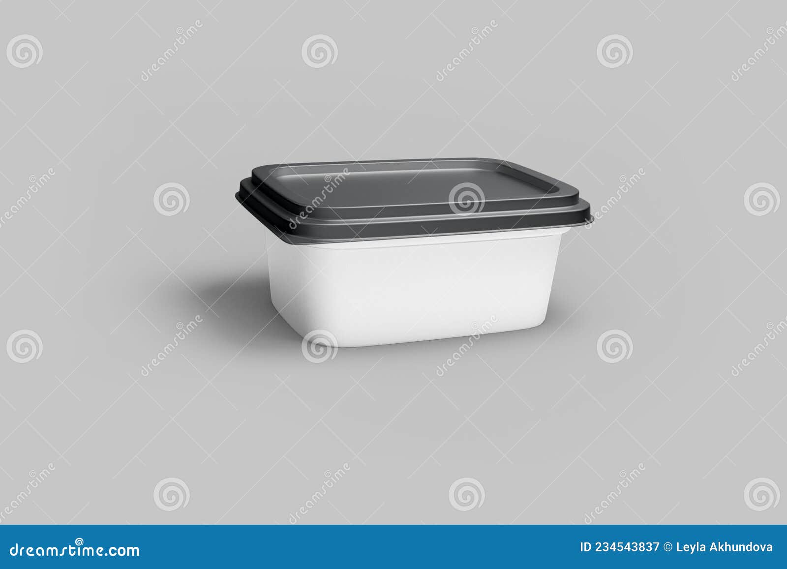 Empty Blank Plastic Food Container Mock Up Isolated Stock Illustration ...
