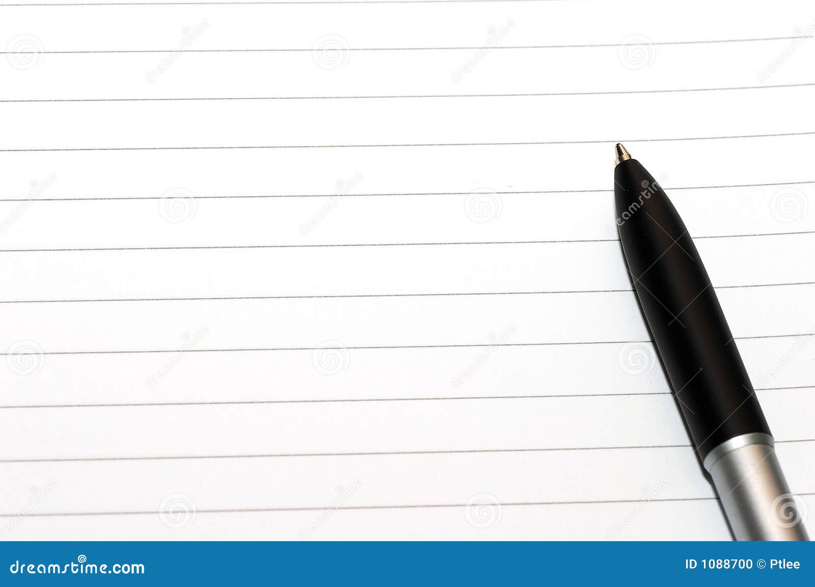 Empty Blank Ring, Notepad, One Pen Stock Photo - Image of bottom ...