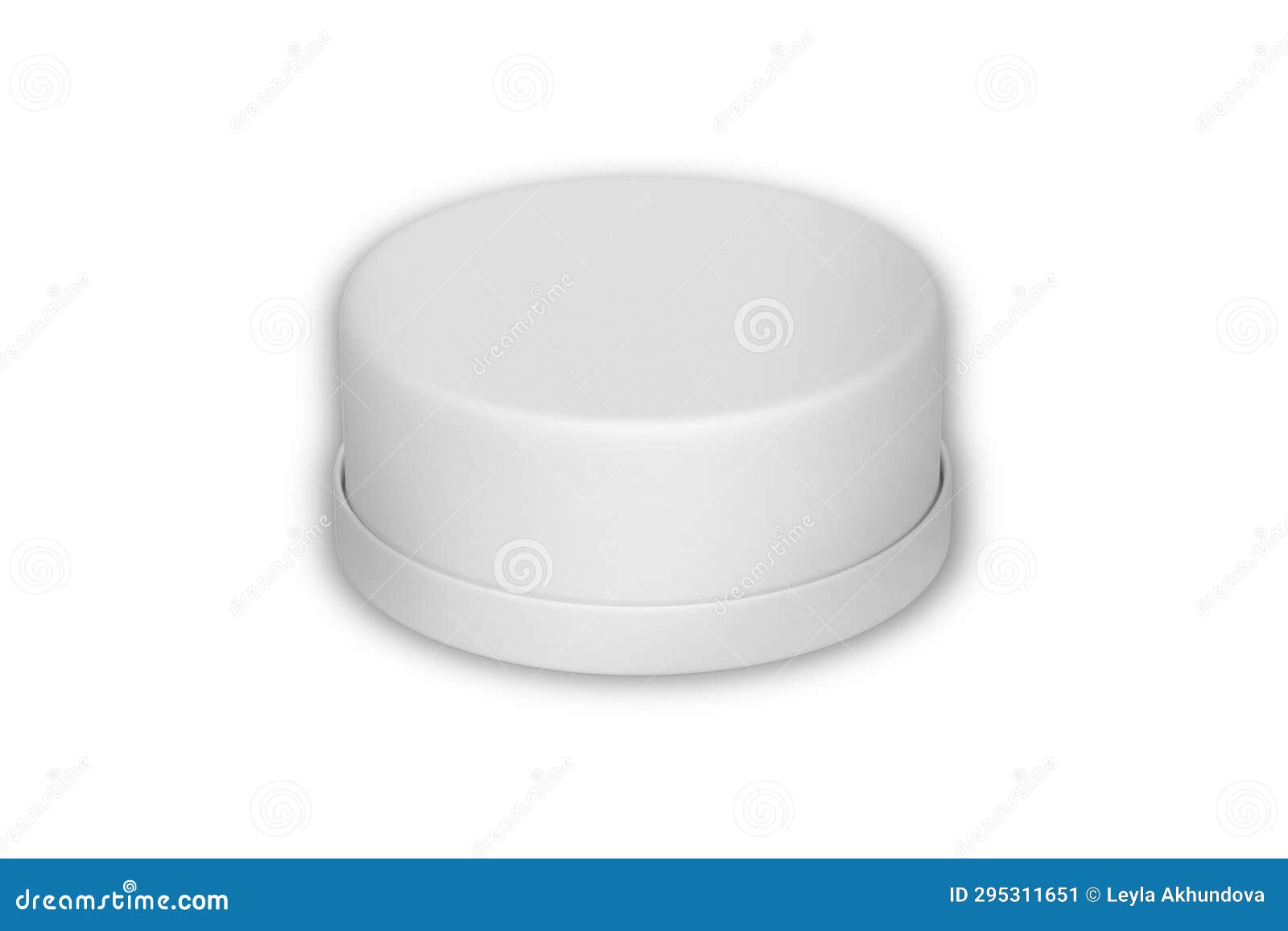 Empty Blank Round Cake Packaging Box Mockup Isolated on White ...