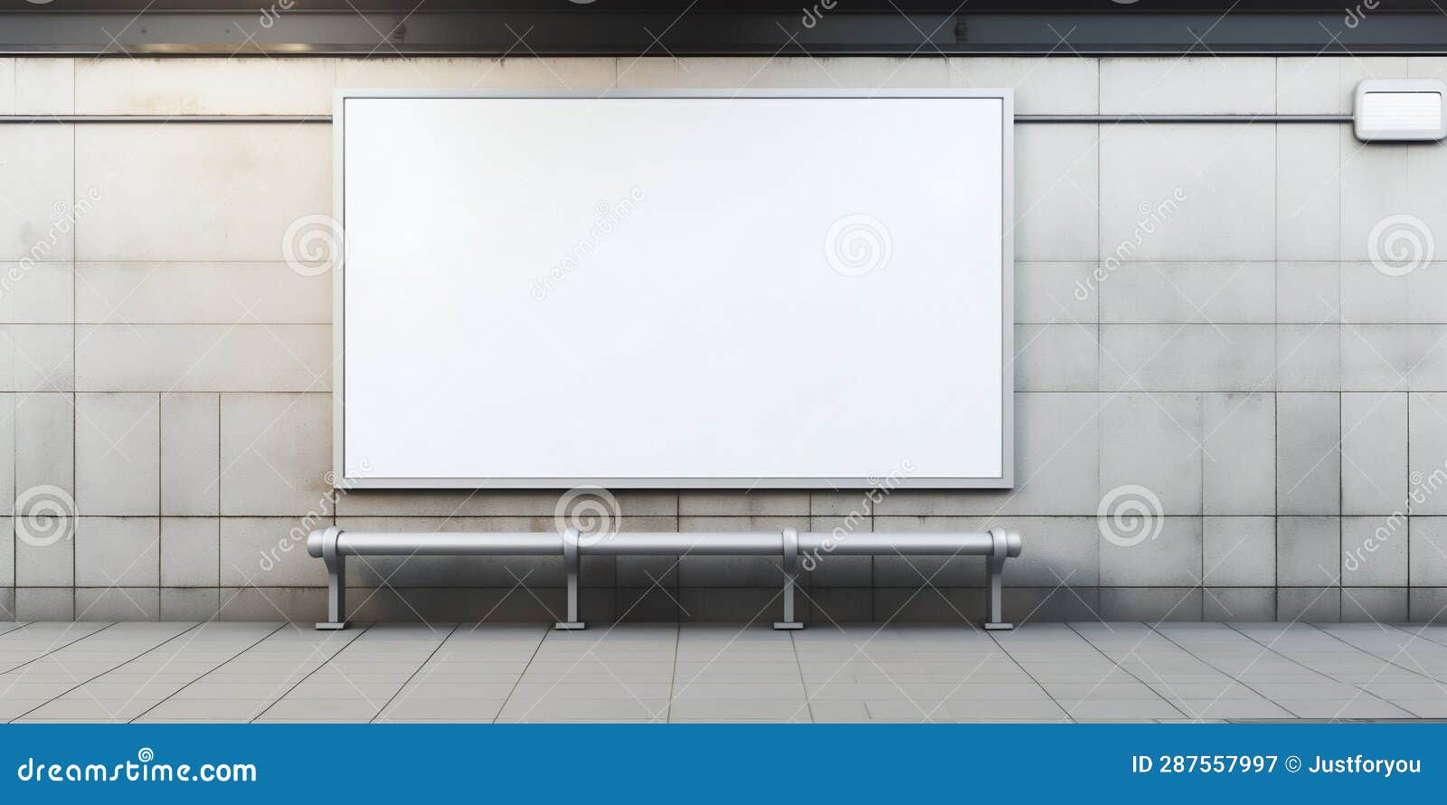 Empty Blank Signboard in Public Space for Advertisement. Generative Ai ...