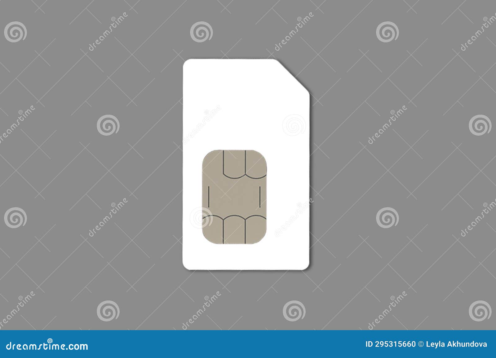 Empty Blank Sim Card Mockup Isolated on White Background.3d Rendering ...