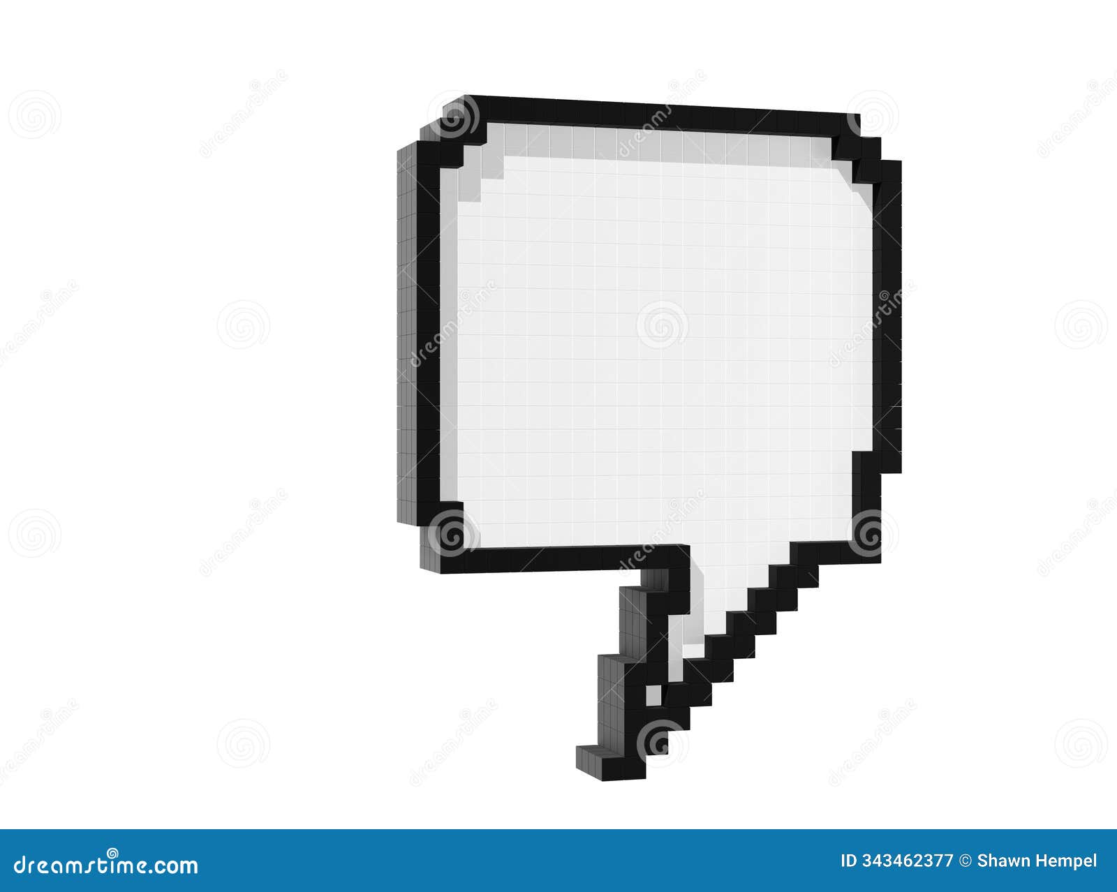 3D Pixelized Voxel Human Hand Pointing Isolated On White Background ...