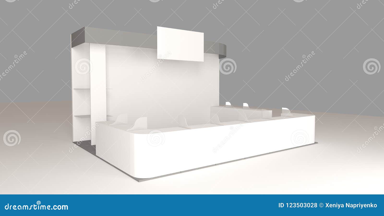 Empty Blank Stand Booth Mock-up Template for Your Design Stock ...