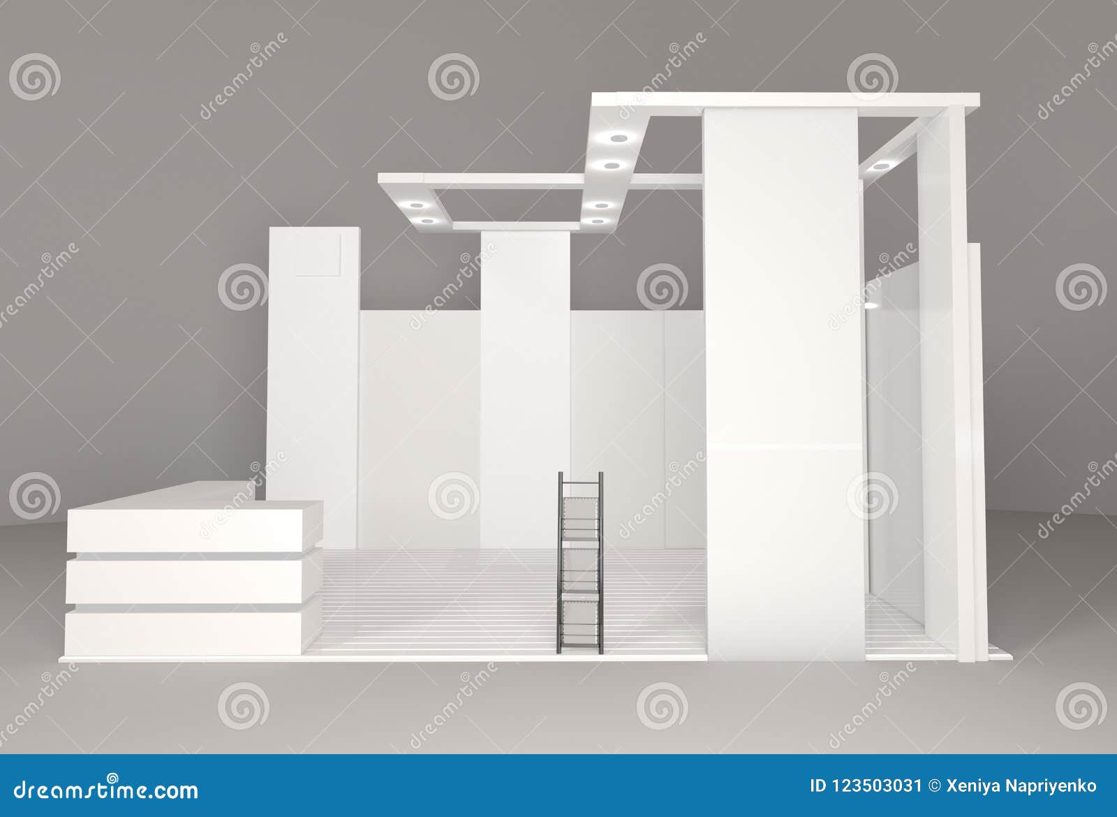 Empty Blank Stand Booth Mock-up Template for Your Design Stock ...