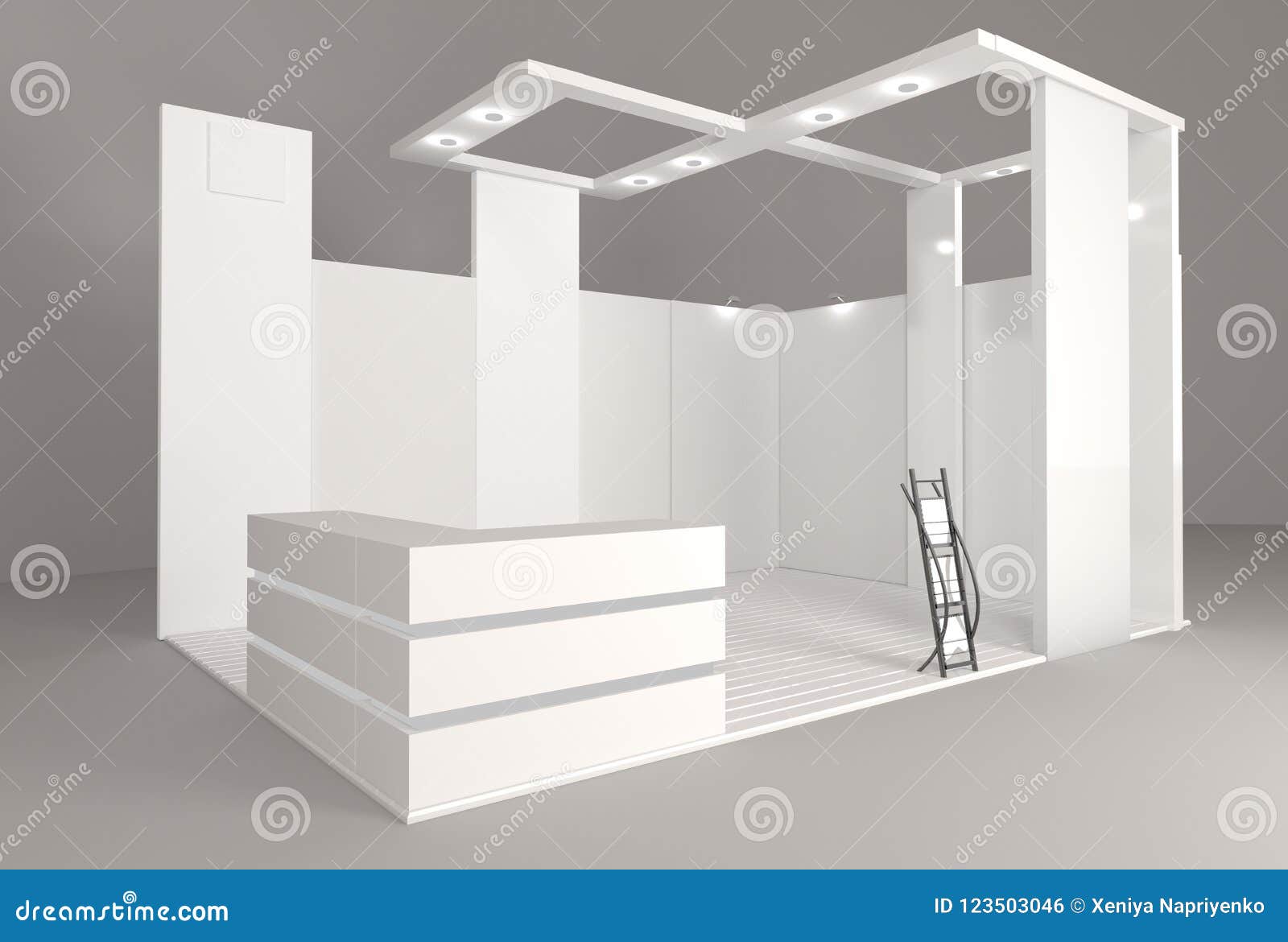 Empty Blank Stand Booth Mock-up Template for Your Design Stock ...