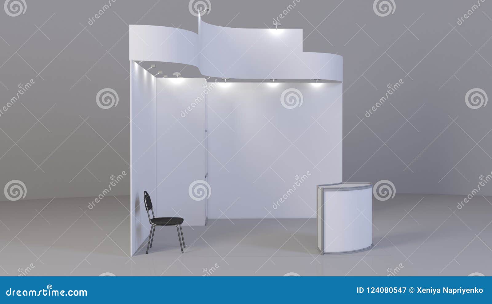 Empty Blank Stand Booth Mock-up Template for Your Design Stock ...