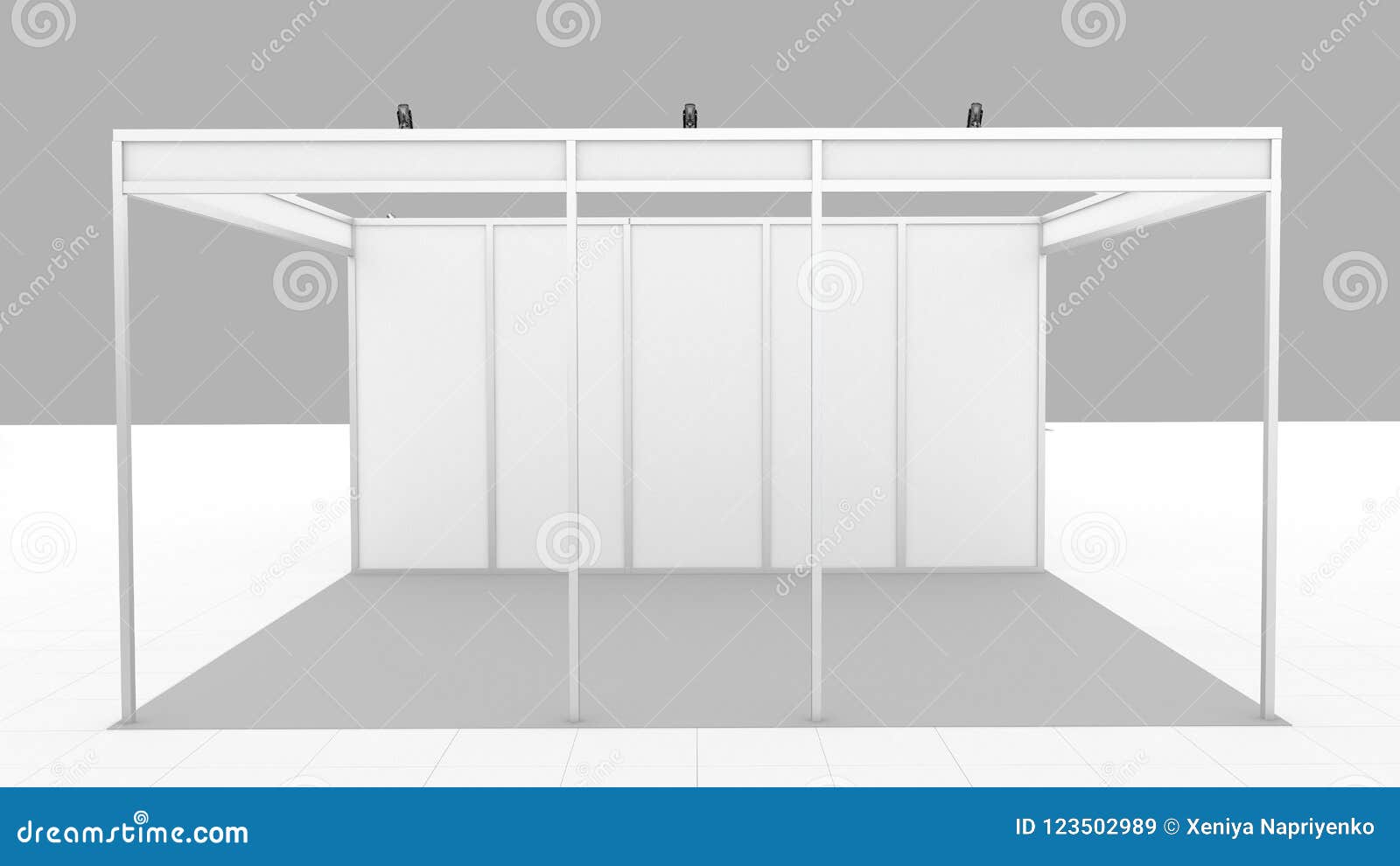 Empty Blank Stand Booth Mock-up Template for Your Design Stock ...