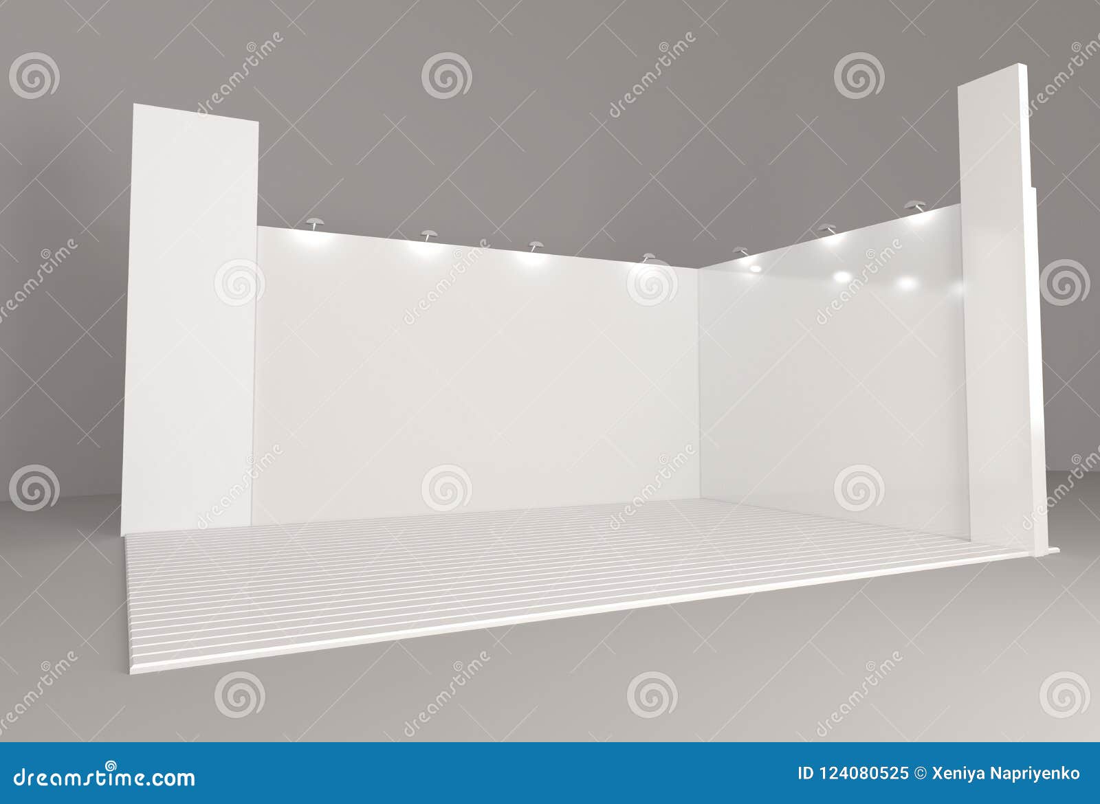 Empty Blank Stand Booth Mock-up Template for Your Design Stock ...