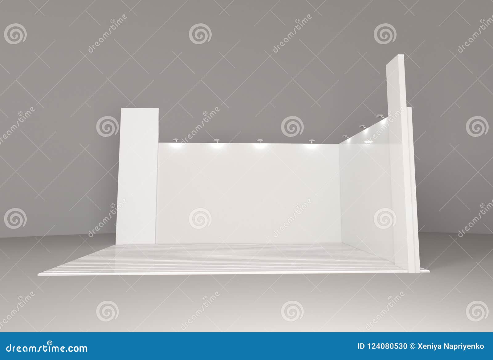 Empty Blank Stand Booth Mock-up Template for Your Design Stock ...