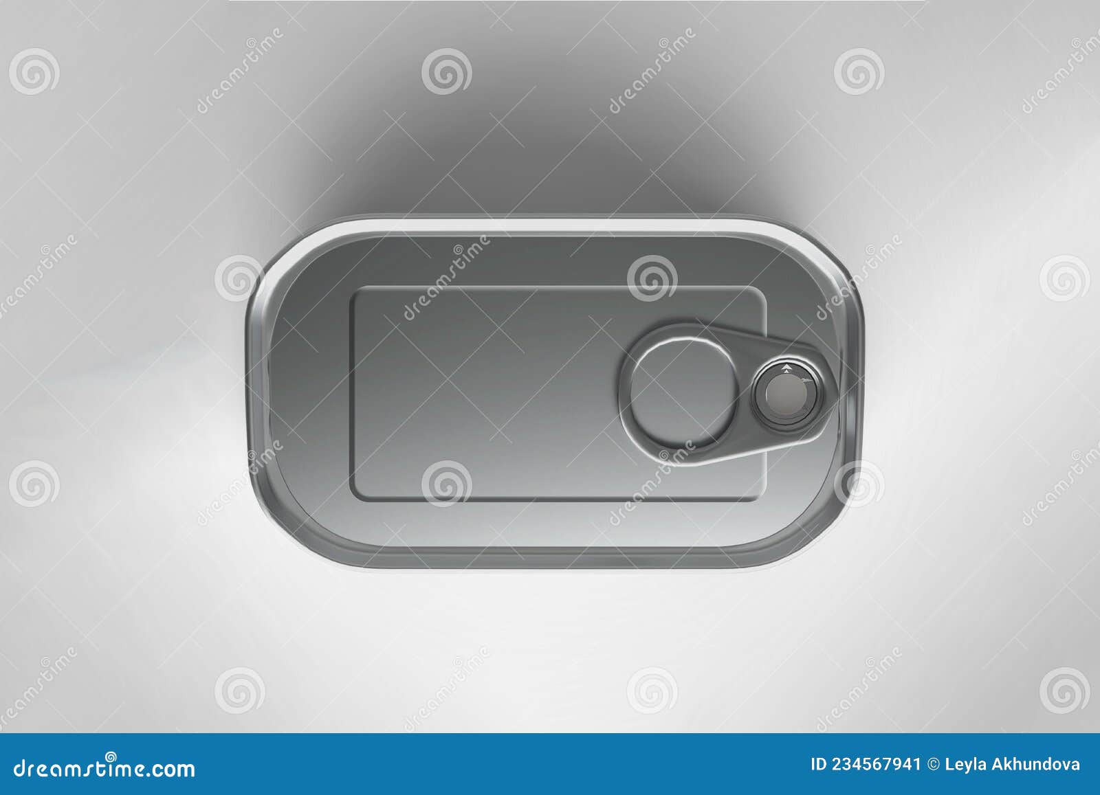 Empty Blank Tin Can on Grey Background Isolated Stock Illustration ...
