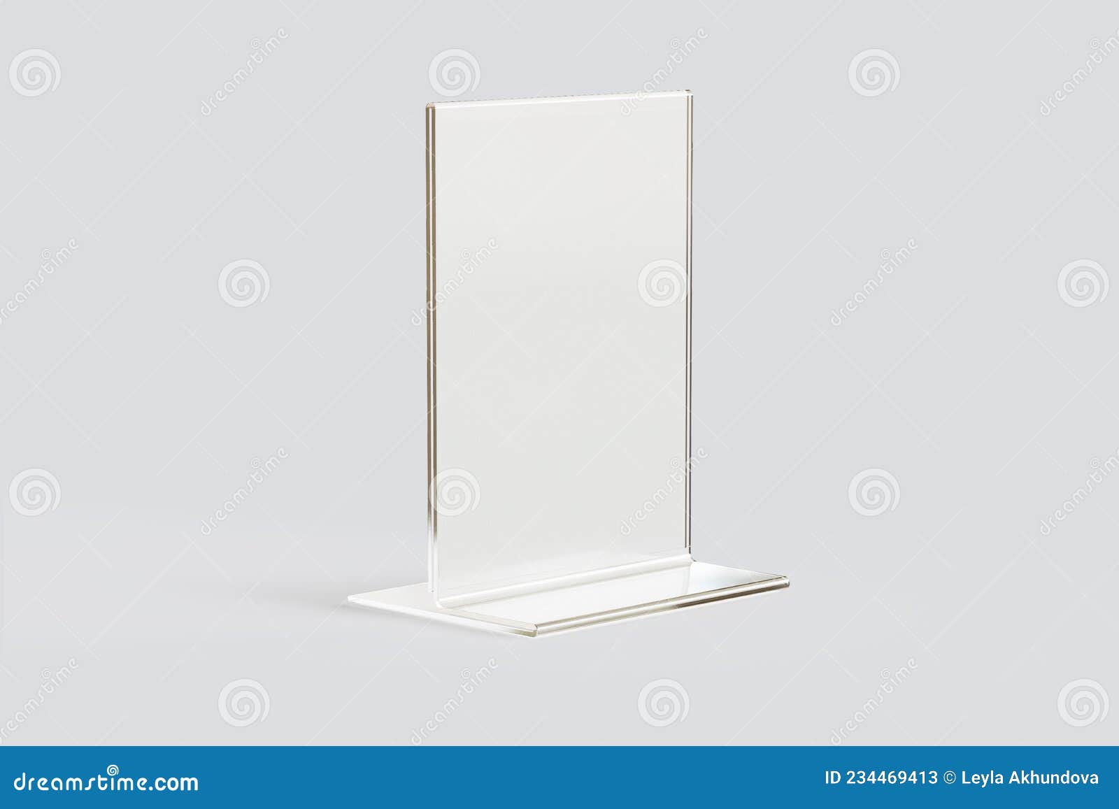 Empty Blank Transparent Flyer Stand Mock Up Isolated Stock Illustration ...