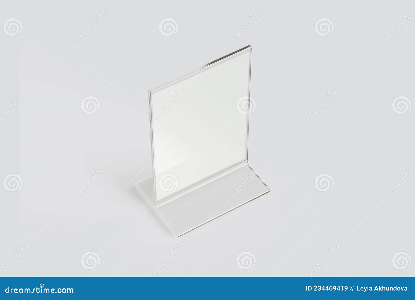 Empty Blank Transparent Flyer Stand Mock Up Isolated Stock Illustration ...