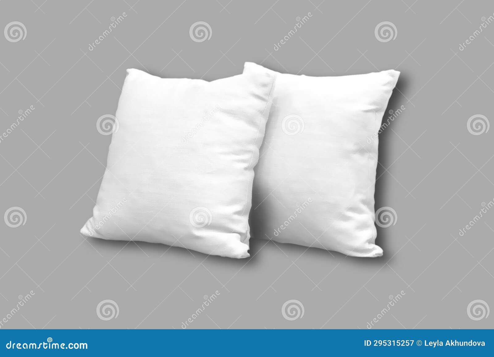 Empty Blank Two White Pillows Isolated on a Background, Two Pillows ...