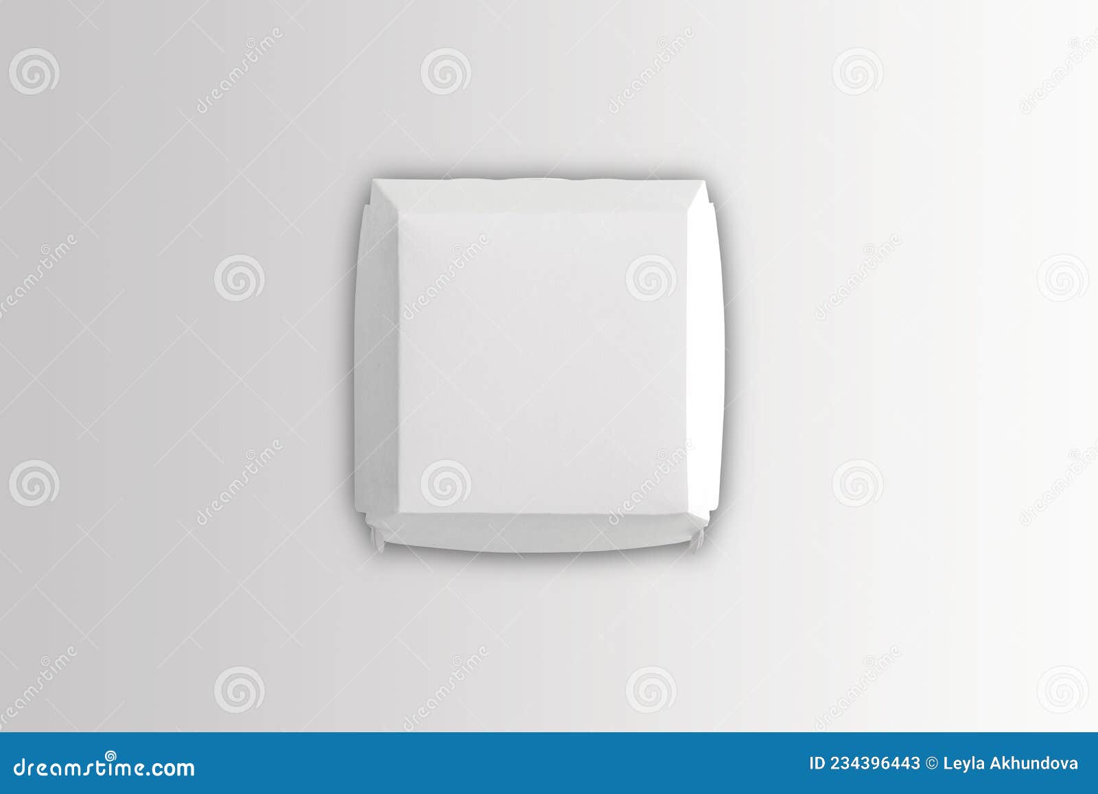 Empty Blank White Burger Box Mock Up Stock Image - Image of dinner ...