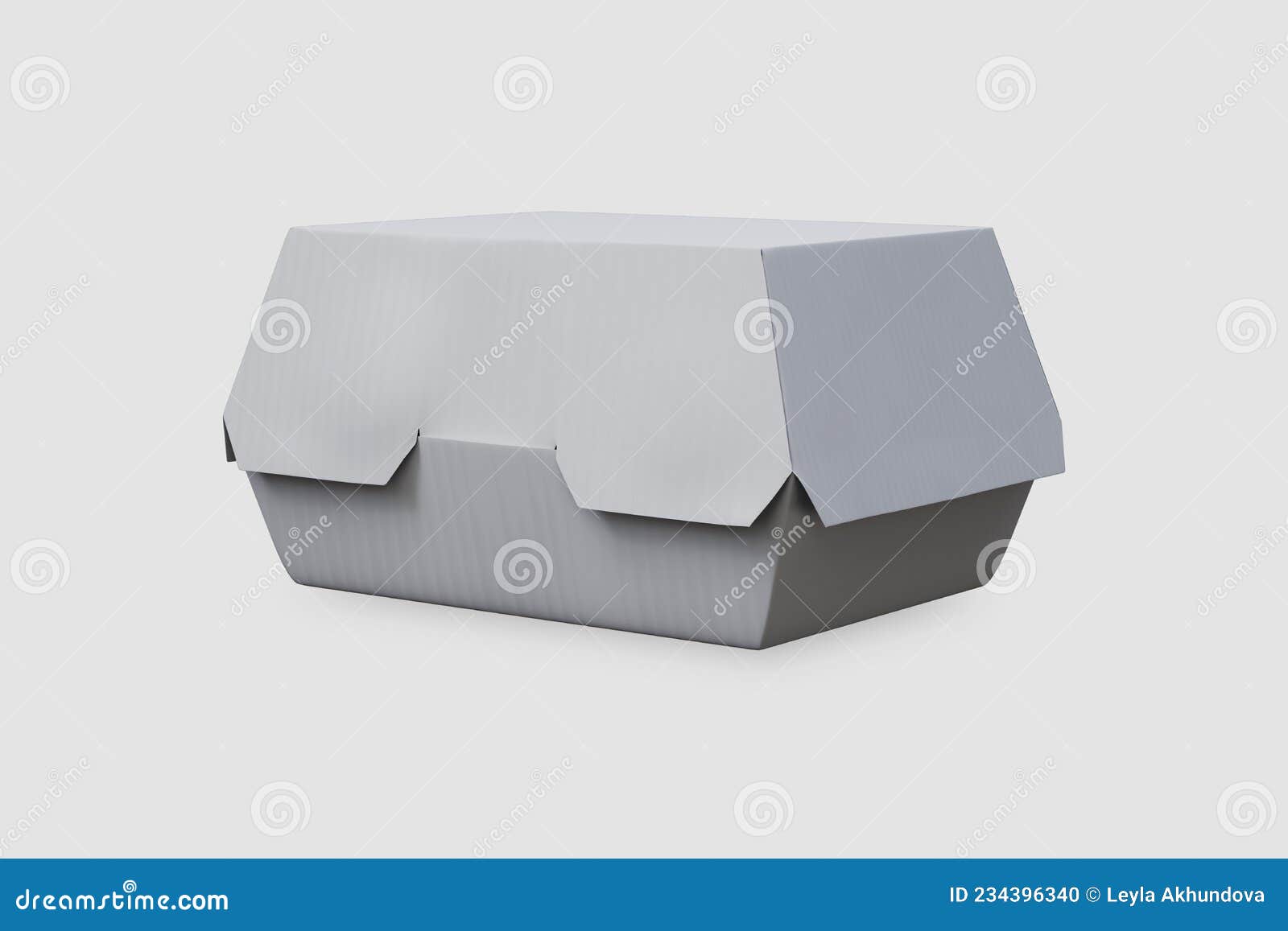 Empty Blank White Burger Box Mock Up Stock Photo - Image of diagram ...