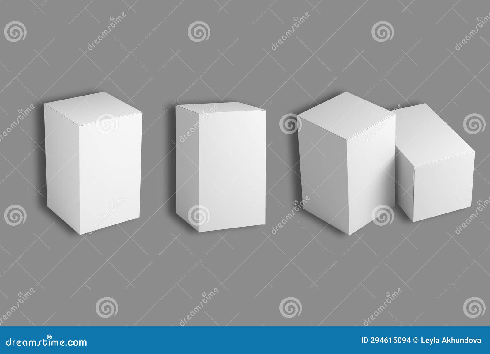 Empty Blank White Cardboard Rectangular Boxes Isolated on Background ...