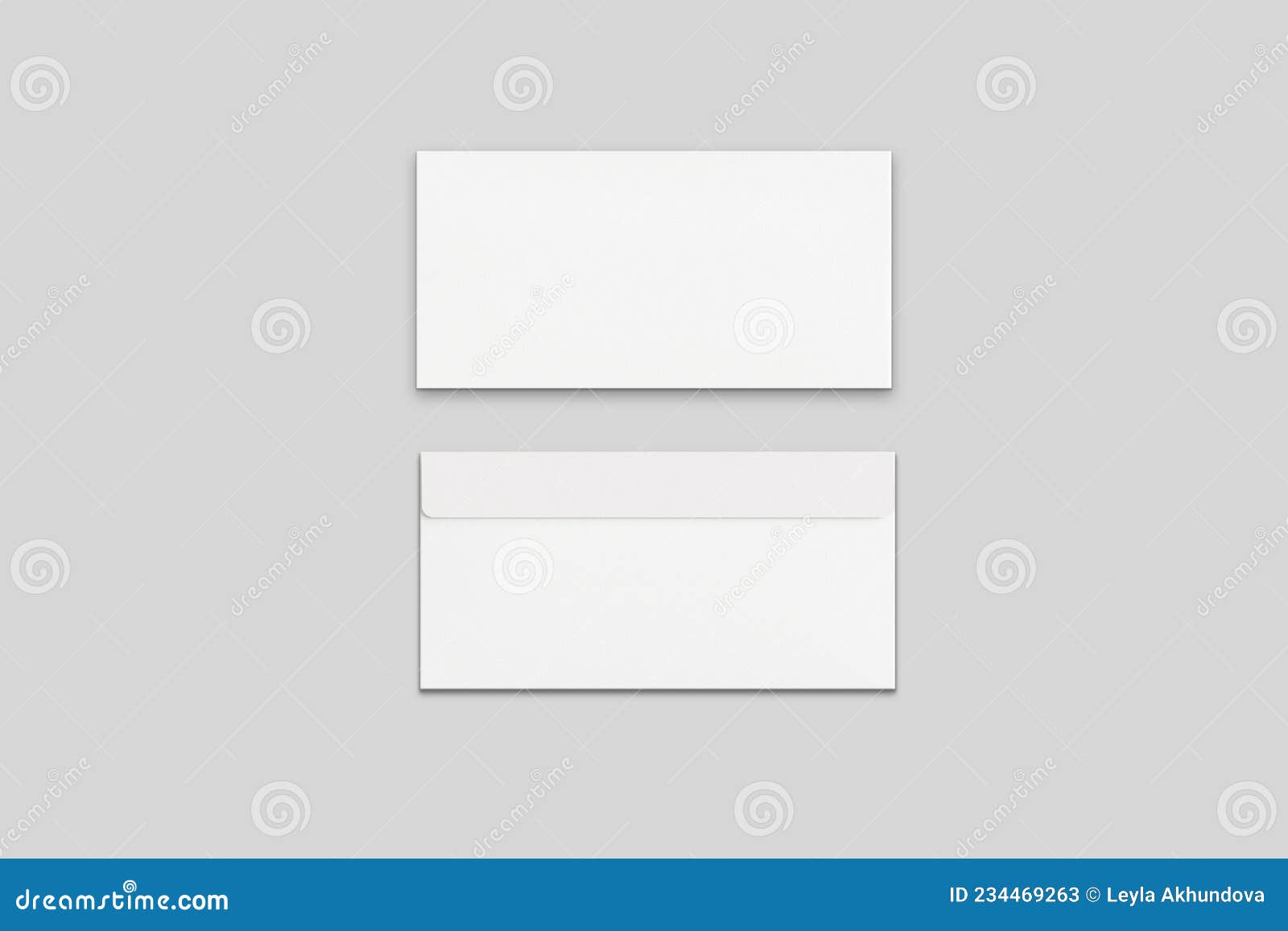 Empty Blank White Envelope Mock Up Stock Illustration - Illustration of ...