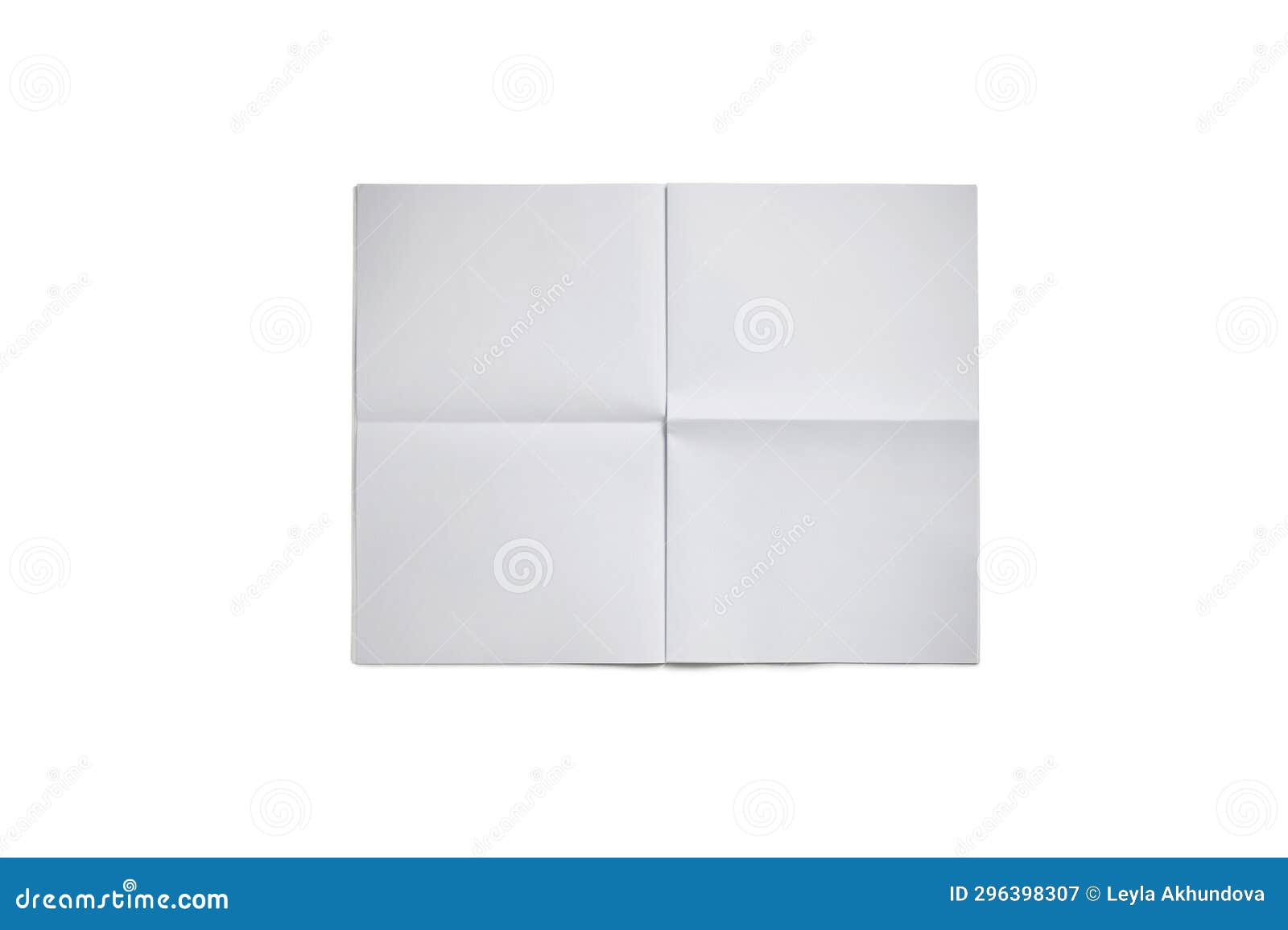 Empty, Blank, White Newspaper Mock Up, Front Page on Isolated ...