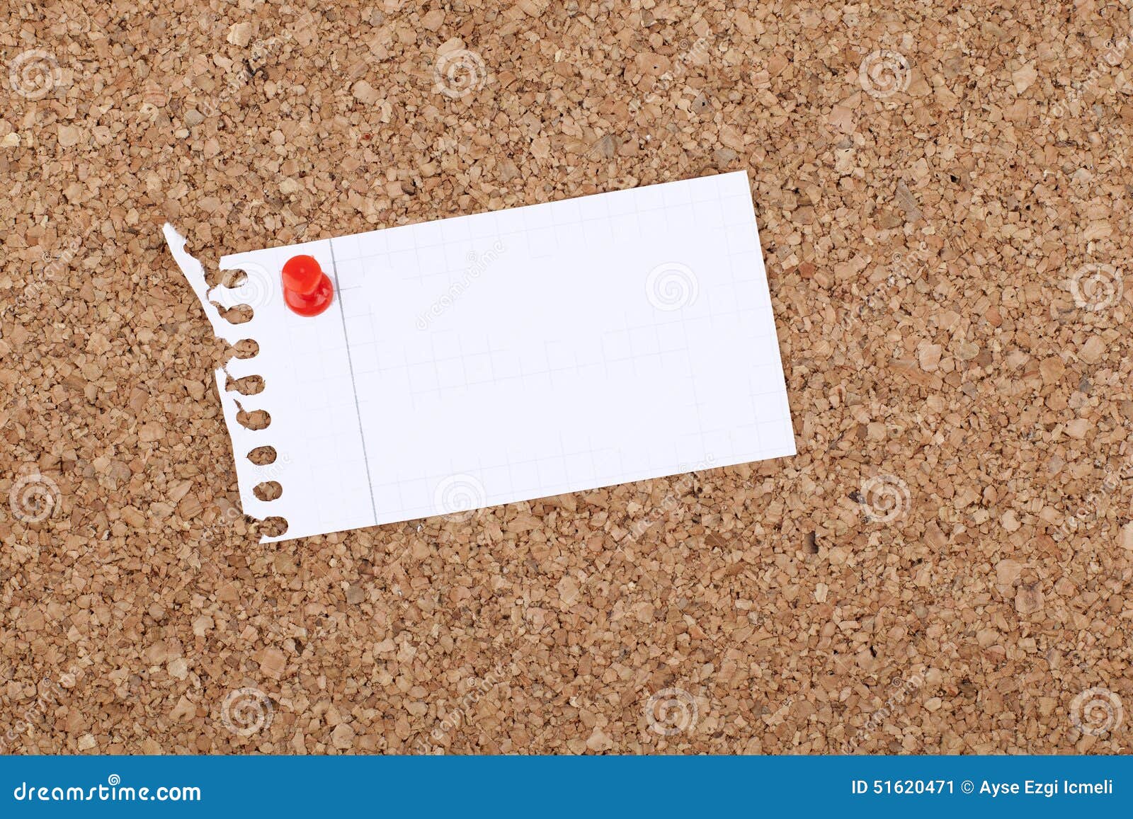 Empty Blank White Note Paper on Bulletin Board Stock Image - Image of ...
