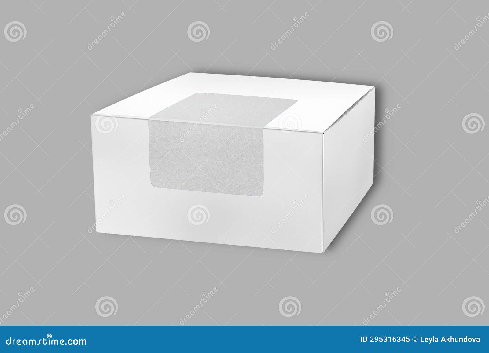 Empty Blank White Paper Box with Transparent Window Isolated on ...