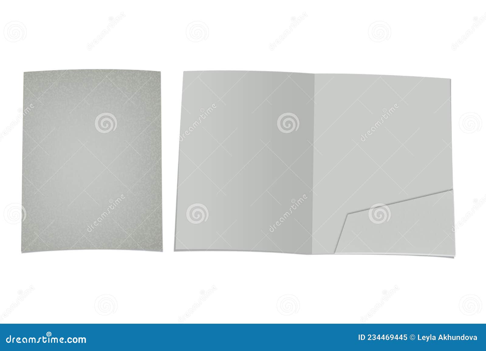 Empty Blank White Paper Open Folder Isolated. Zero Waste and Eco ...