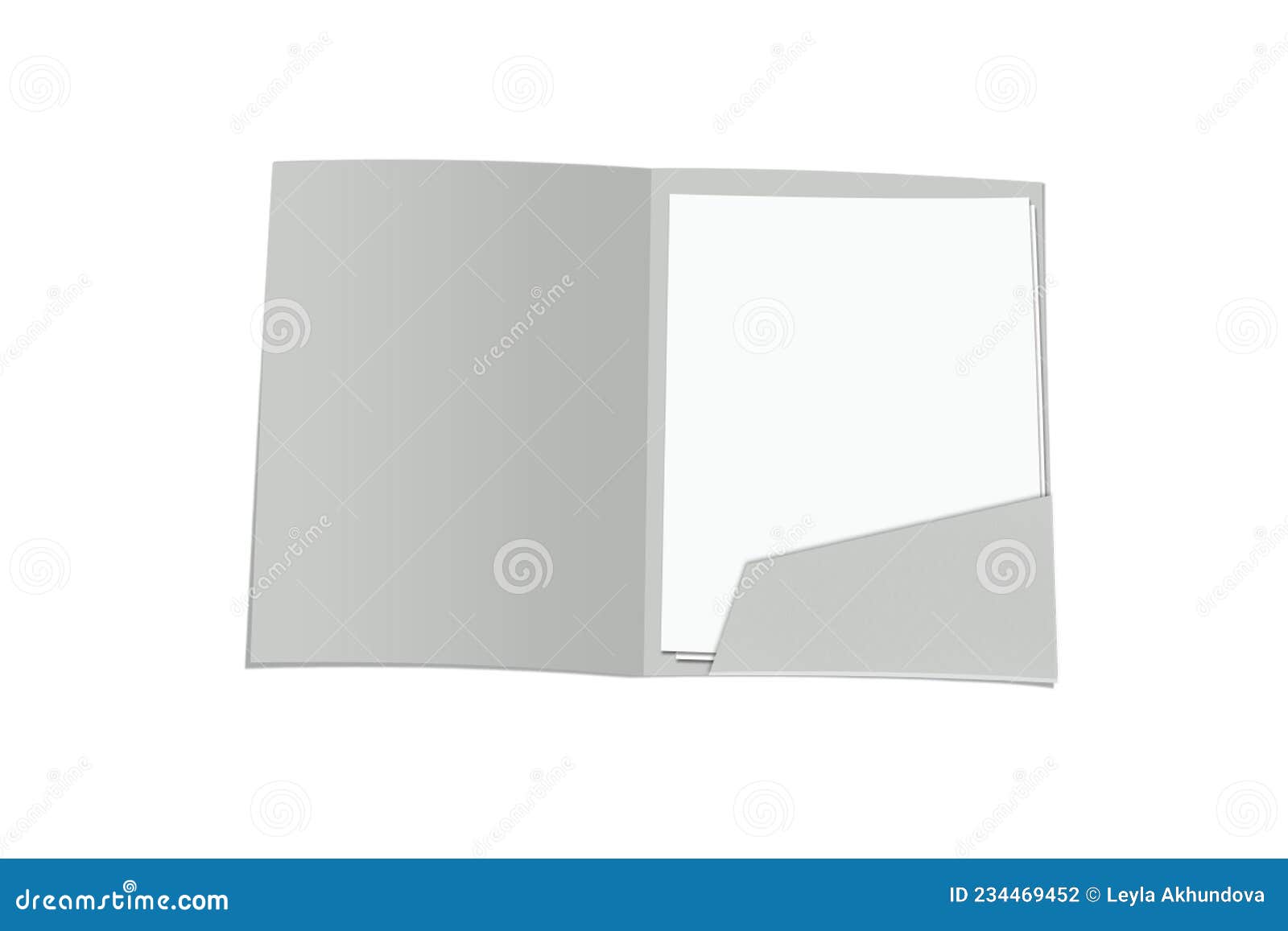 Empty Blank White Paper Open Folder Isolated. Zero Waste and Eco ...