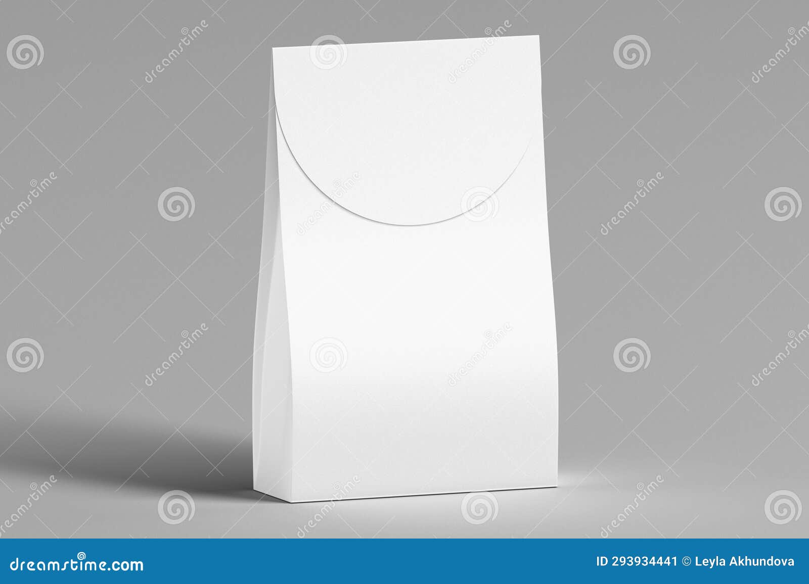 Empty Blank White Paper Pouch Packaging Mockup with Clipping Path ...