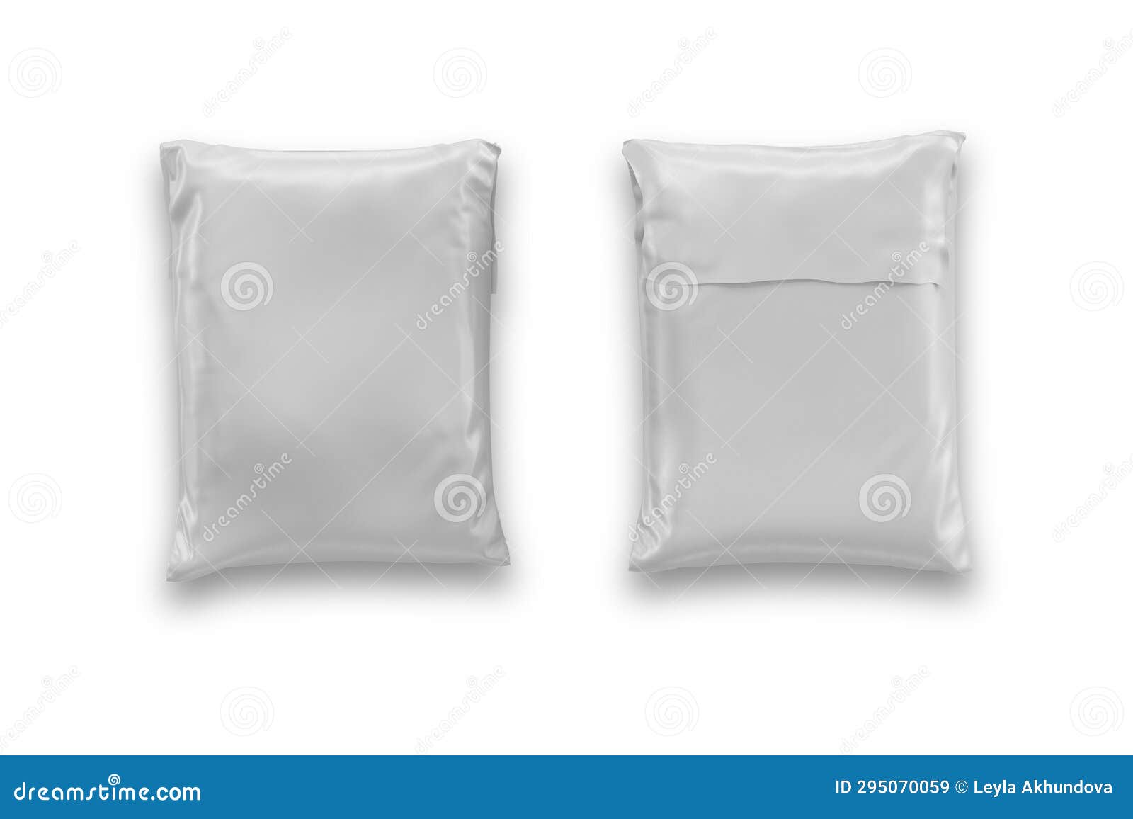 Empty Blank White Plastic Parcel Bag Isolated on a White Background ...