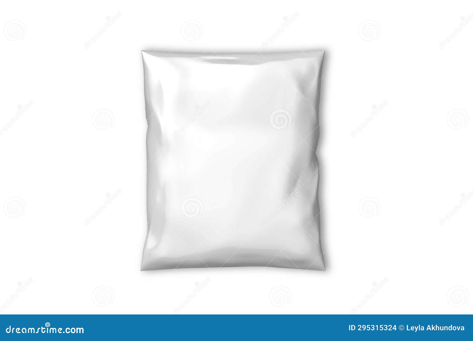Empty Blank White Plastic Parcel Bag Isolated on a White Background ...