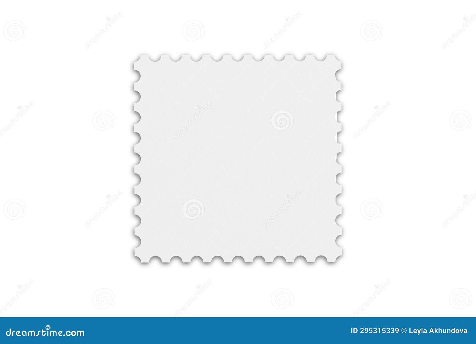 Empty Blank White Postage Stamp Mockup Isolated on White Background ...