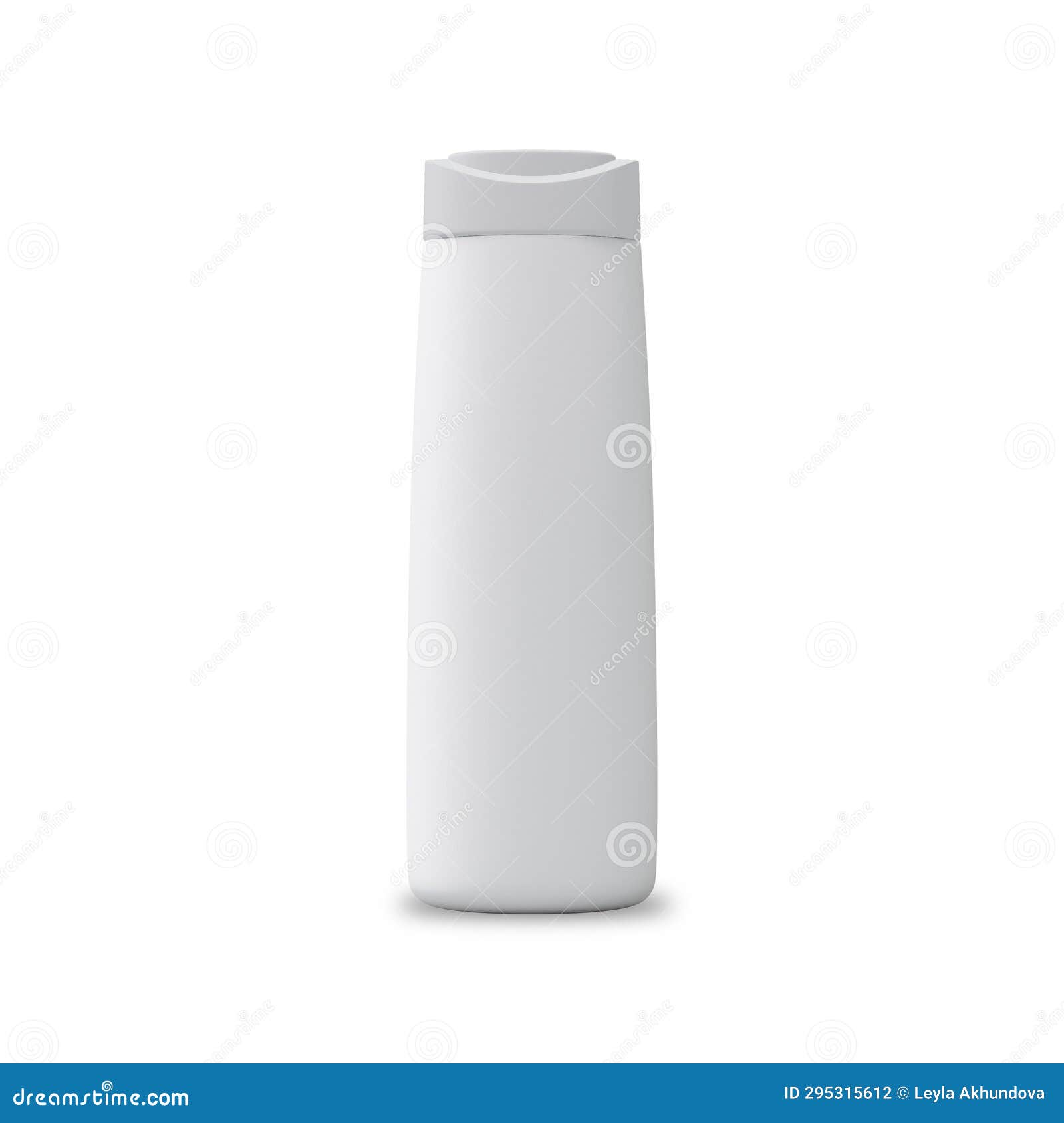 Empty Blank White Shampoo Bottle Mockup Stock Illustration ...