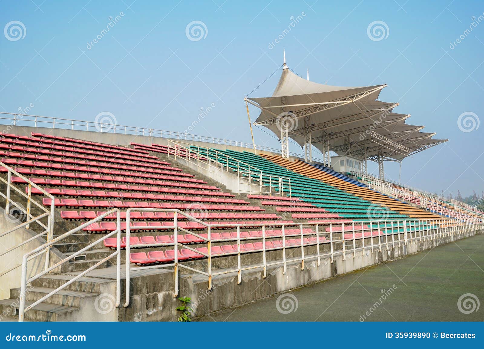Empty bleachers stock photo. Image of athletic, sapphire - 35939890