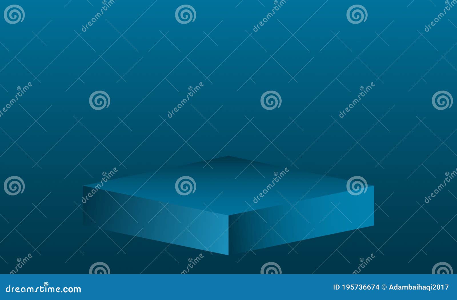 Empty Block To Store Something, Blue Empty Block Illustration ...