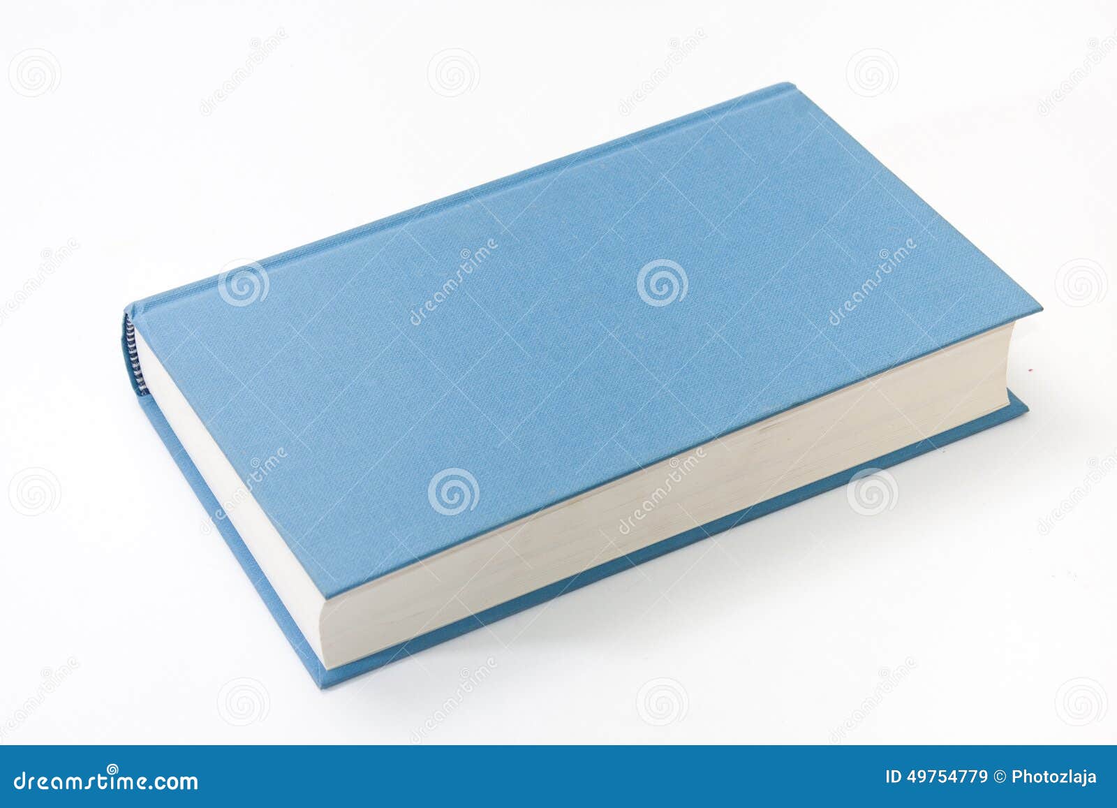 Empty Blue Book Cover On The White Background Stock Image - Image of ...