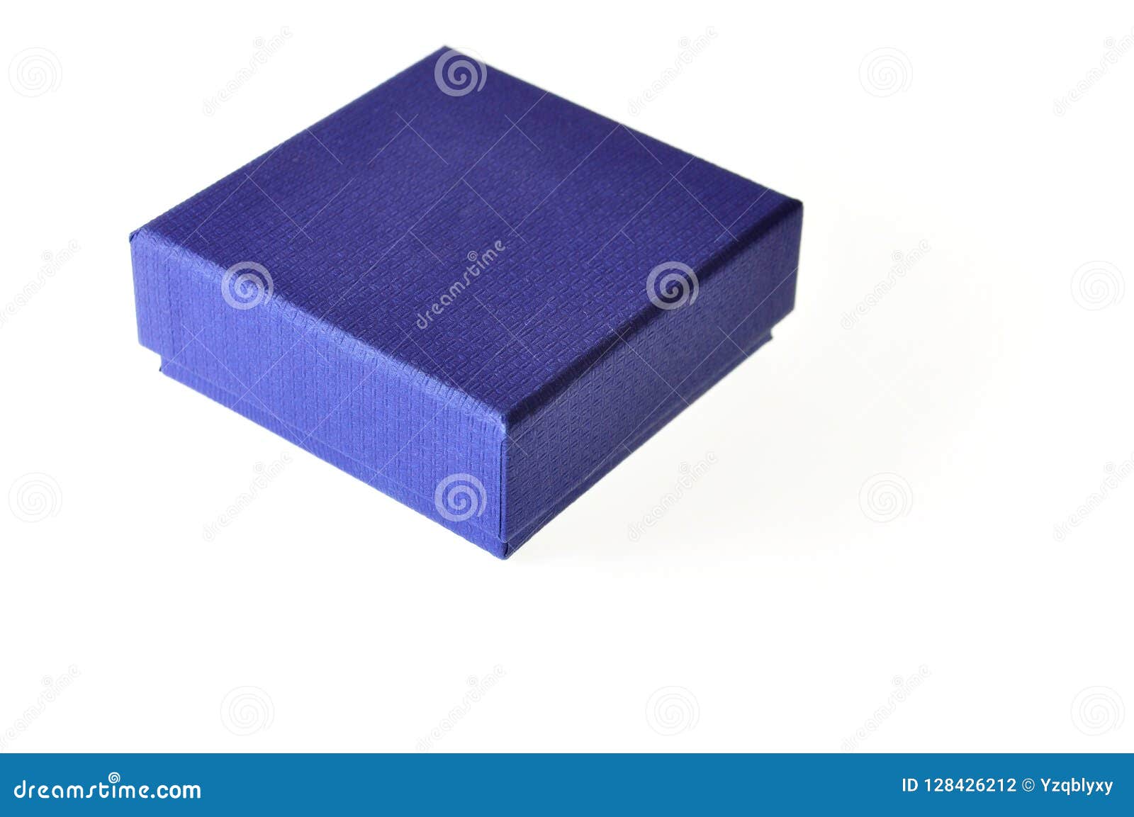 An Empty Blue Box Isolated on White Background Stock Photo - Image of ...