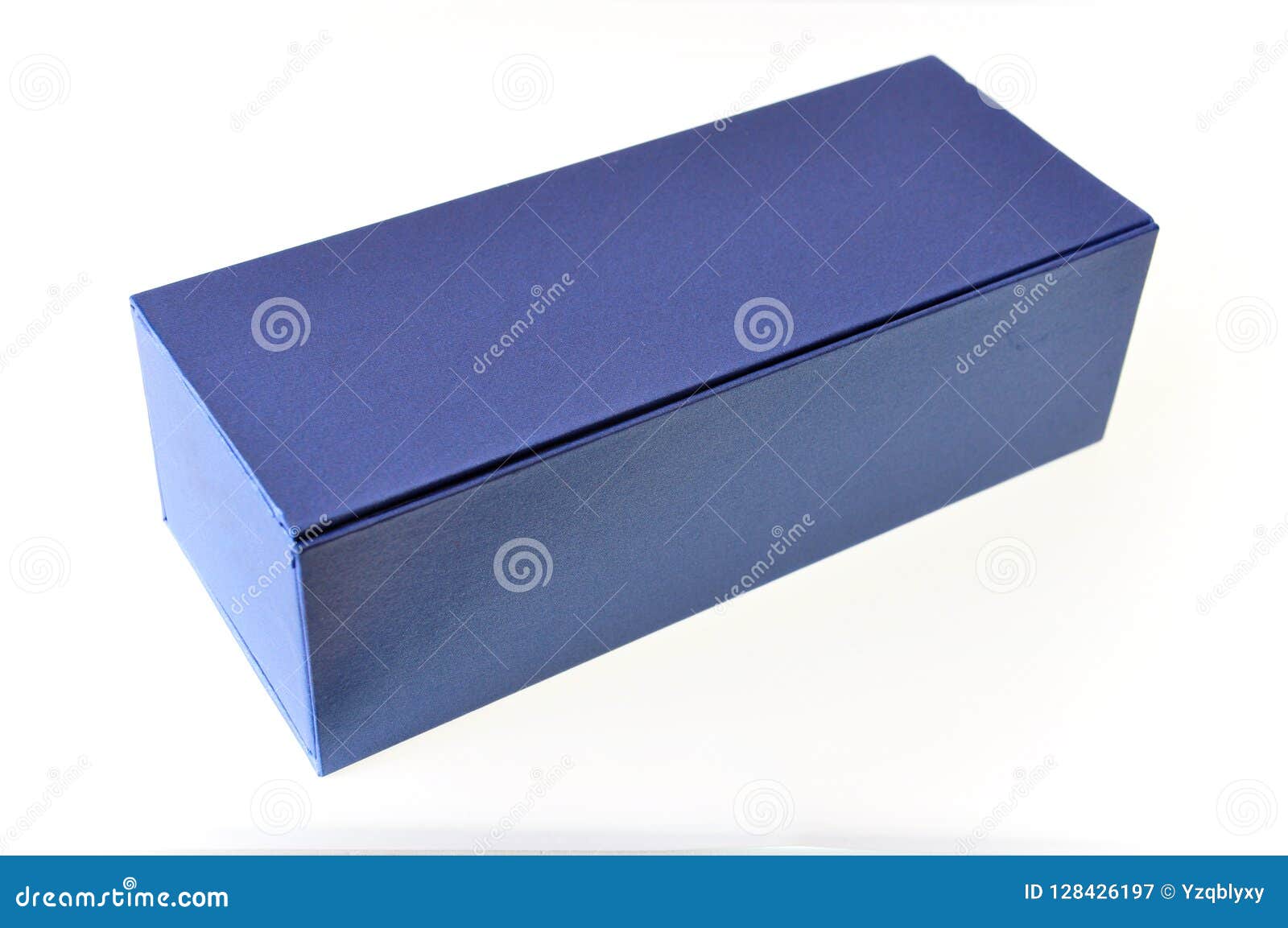 An Empty Blue Box Isolated On White Background Stock Image - Image of ...