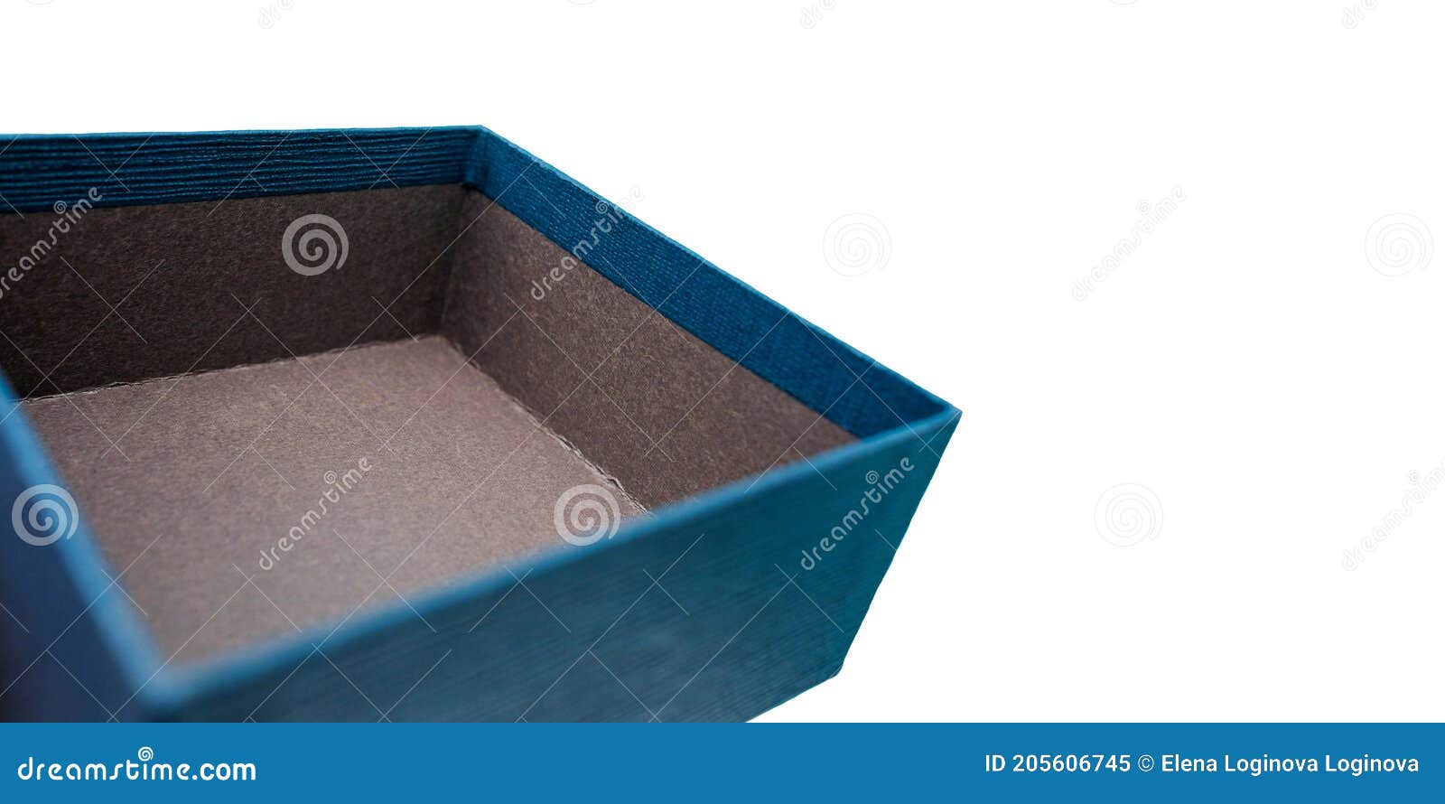Empty Blue Box Isolated on White Background Stock Image - Image of fast ...