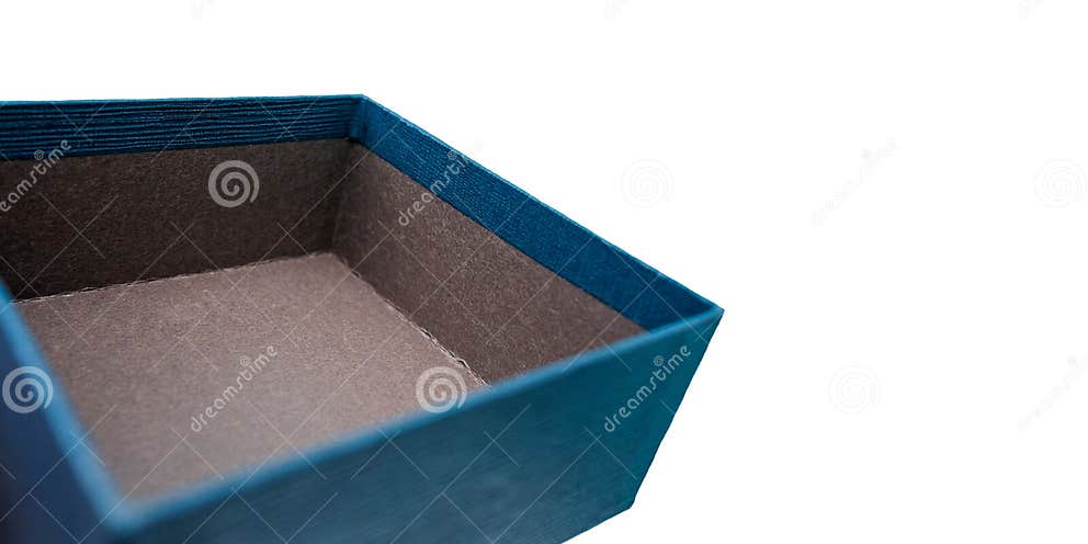 Empty Blue Box Isolated on White Background Stock Image - Image of fast ...
