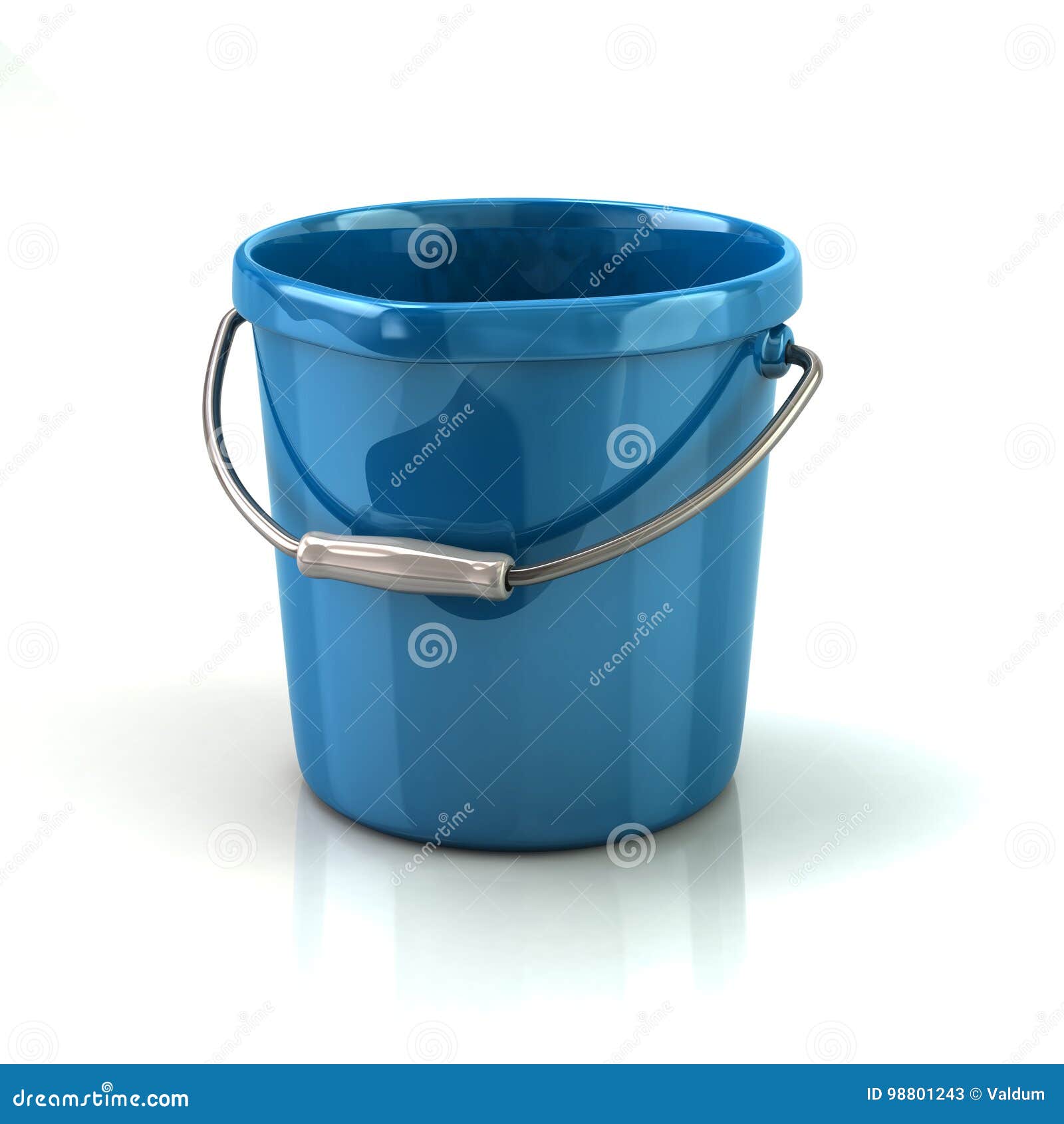 Empty blue bucket stock illustration. Illustration of basket - 98801243