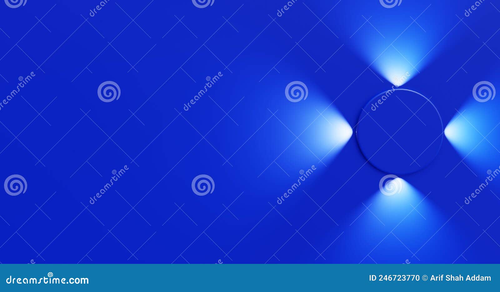 Empty Blue Corner Light. Abstract Studio Background for Product ...