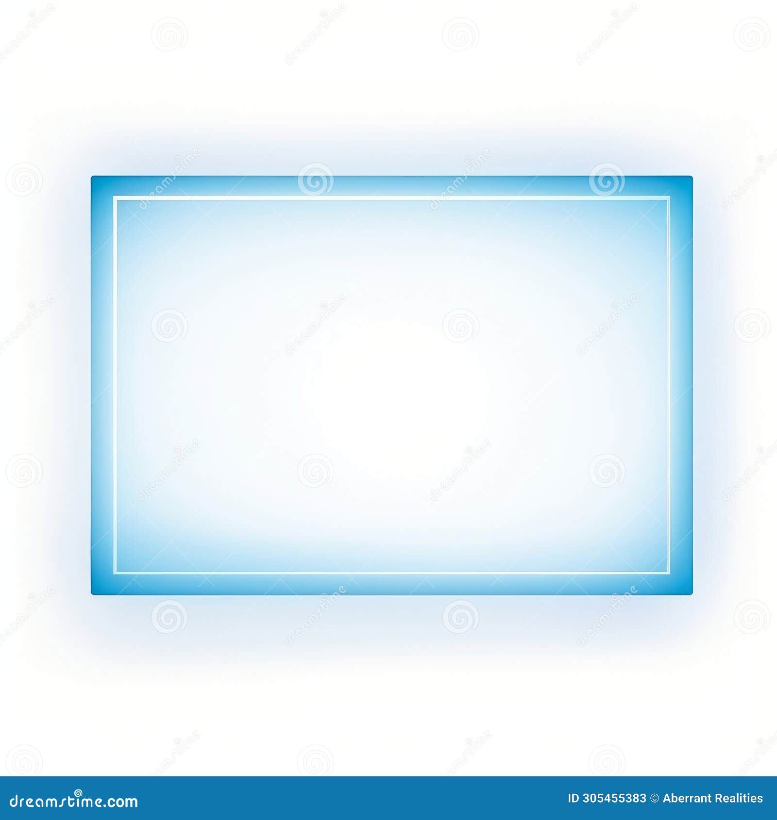 An Empty Blue Frame on a White Background Stock Illustration ...