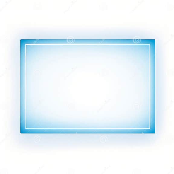 An Empty Blue Frame on a White Background Stock Illustration ...