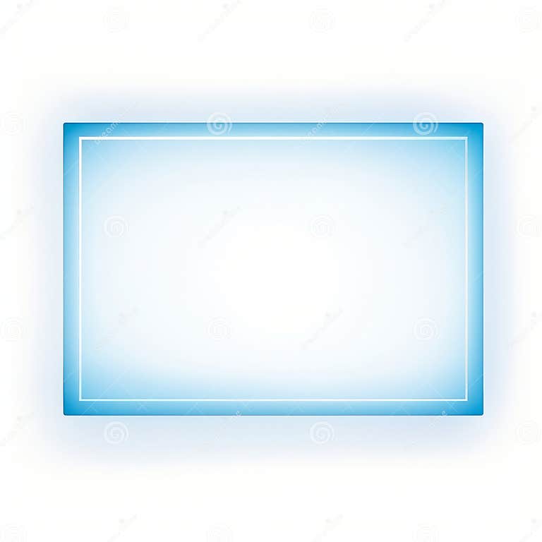 An Empty Blue Frame on a White Background Stock Illustration ...