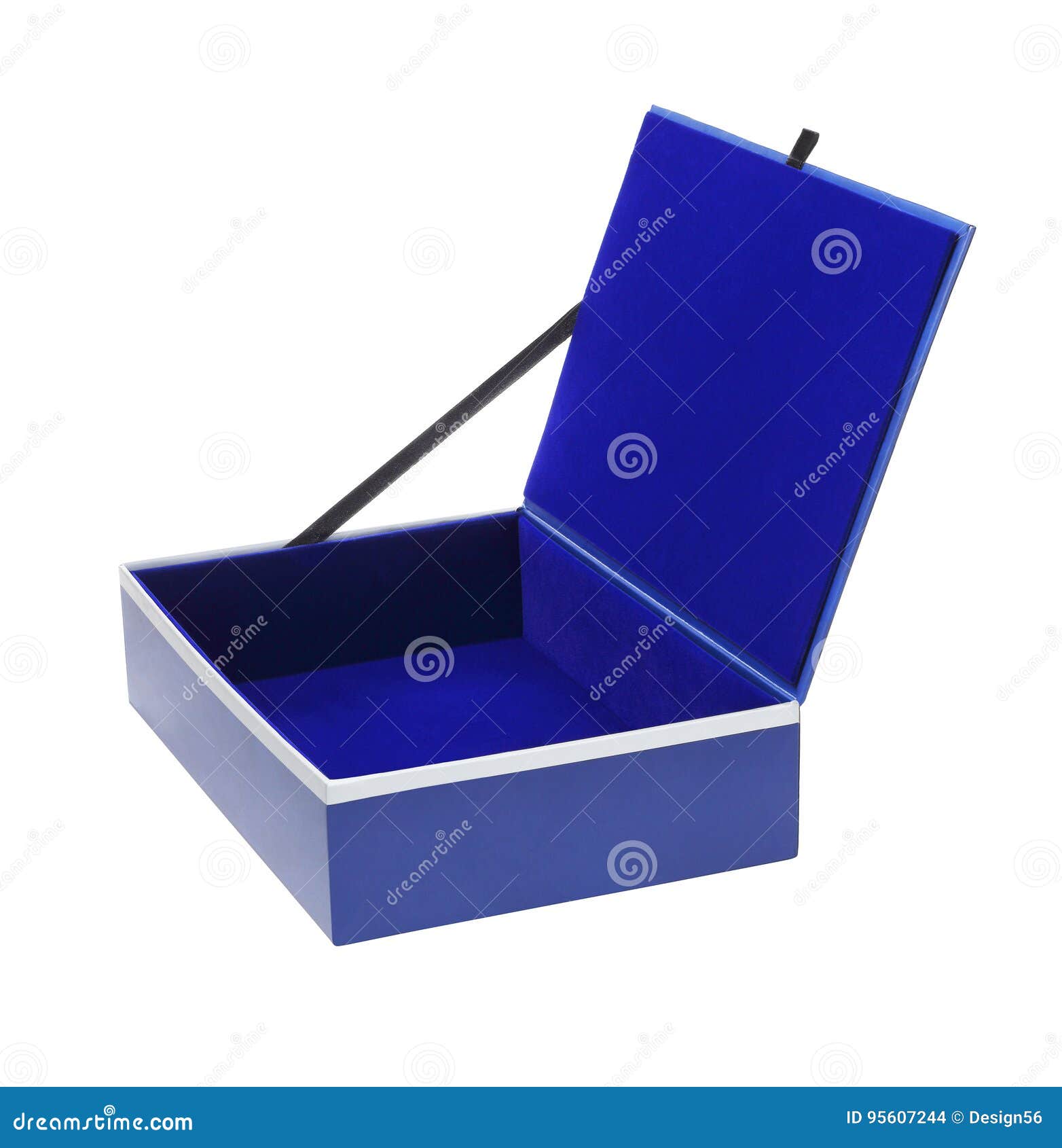 Empty Blue Gift Box stock photo. Image of carton, blank - 95607244