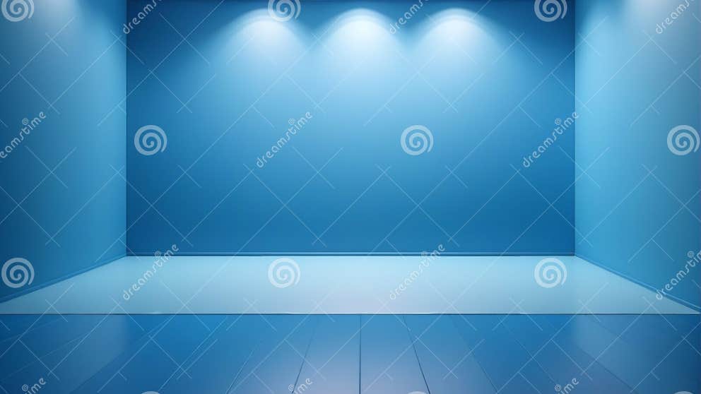 Empty Blue Gradient Room Studio Background Stock Illustration ...