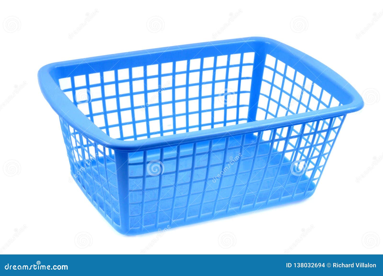 Blue plastic basket stock illustration. Illustration of isolated ...