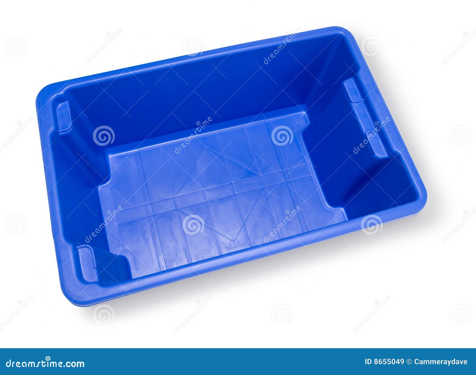Empty Blue Recycling Container Bin Stock Image - Image of empty ...